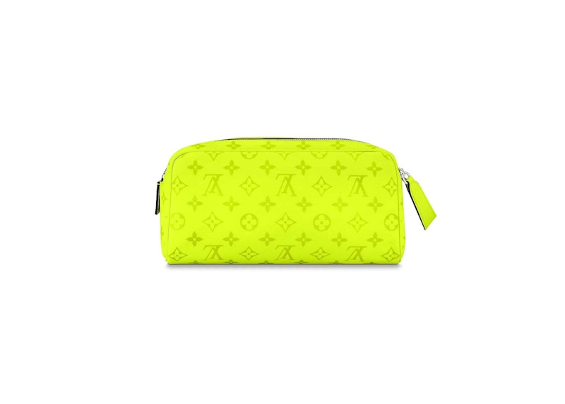 Louis Vuitton Dopp Kit Neon Yellow in Monogram Coated Canvas/Taiga ...