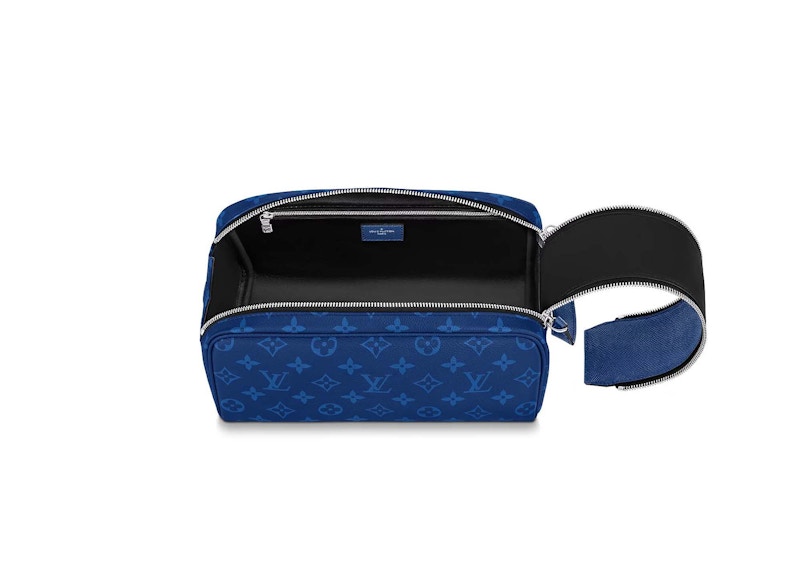 Louis Vuitton Dopp Kit Toilet Pouch Cobalt Blue in Monogram Coated ...
