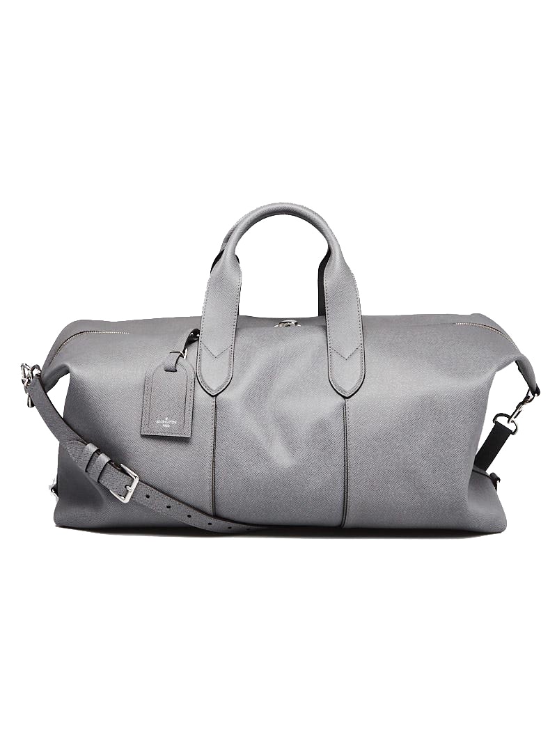 Louis Vuitton Duffle Astralis Taiga 55 Glacier in Leather with Silver-tone