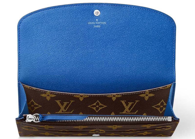 Louis Vuitton Emilie Wallet Colormania Blue in Monogram Coated Canvas ...