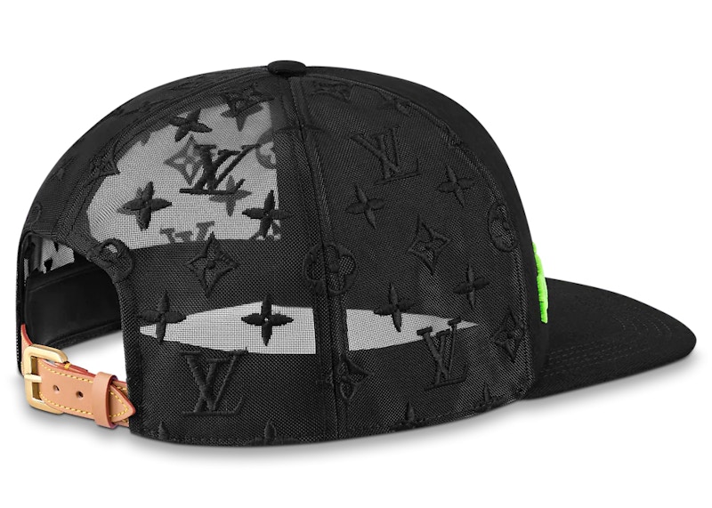 Louis Vuitton Everyday LV Embroidered Mesh Cap Black in Cotton ...