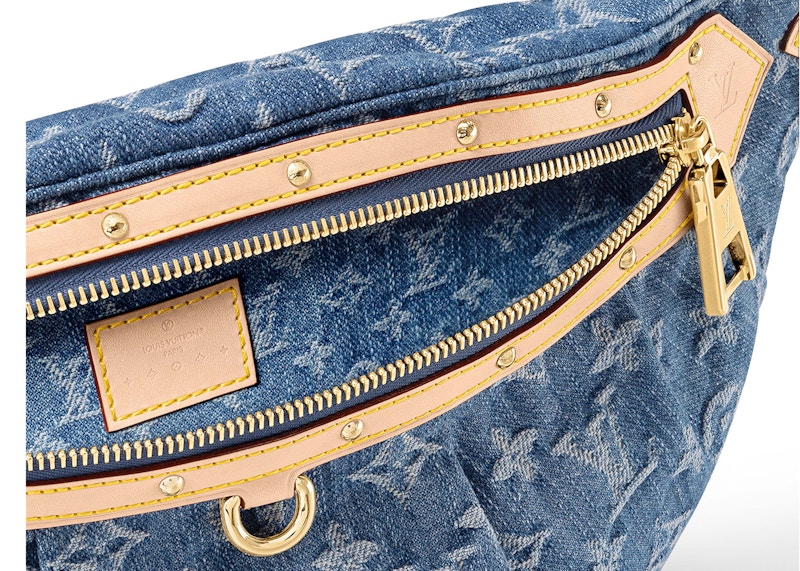 Louis Vuitton High Rise Bumbag Monogram Denim Blue in Cotton Denim with ...