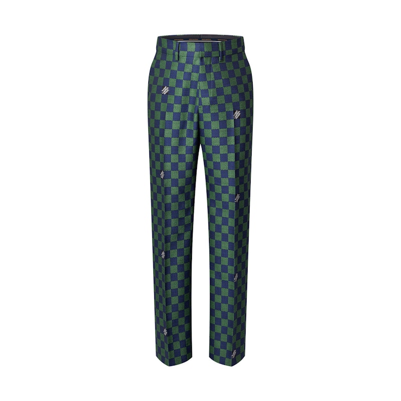 Louis Vuitton Jacquard Damier Wool Cigarette Pants Multicolor Men's ...