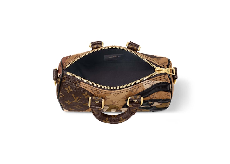 Louis Vuitton Keepall Bandouliere 25 Brown in Monogram Coated Canvas ...