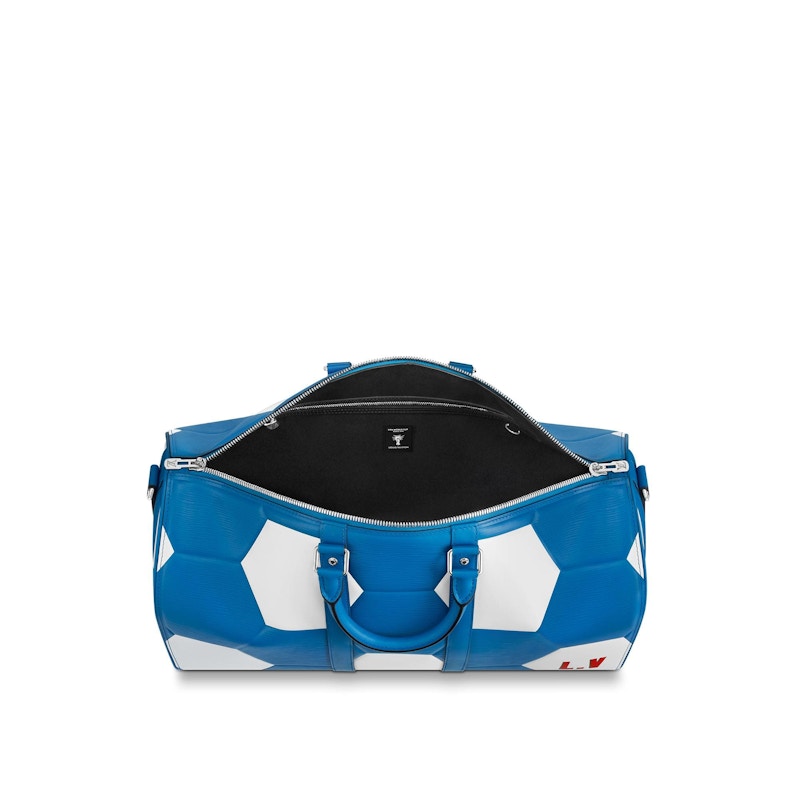 Louis Vuitton x FIFA World Cup Keepall Bandouliere Hexagonal 50 Bleu in ...