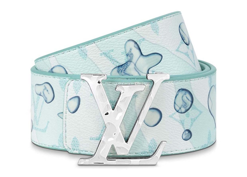 Louis Vuitton LV Aqua 40MM Reversible Belt Light Blue in Coated Canvas ...