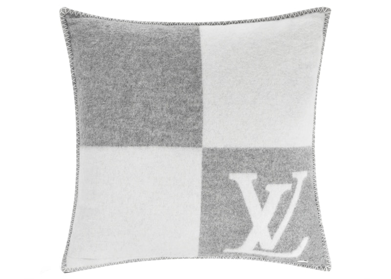 Louis Vuitton LV Checkmate Cushion Grey in Wool/Cashmere Wool - US