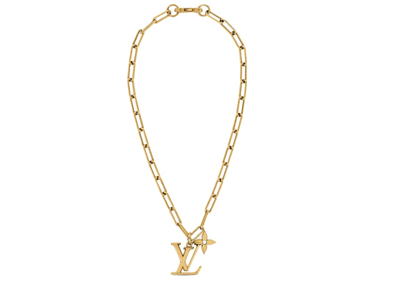 Louis Vuitton LV Flower Pendant Necklace in Metal with Gold-tone - US