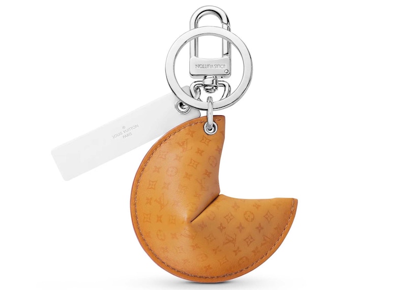 Louis Vuitton LV Fortune Cookie Bag Charm & Key Holder Brown in Leather ...
