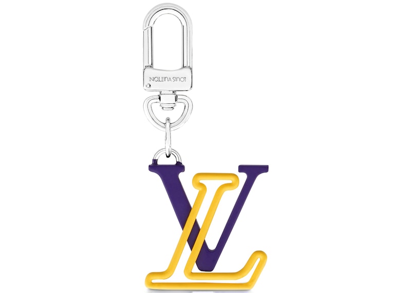 Louis Vuitton LV Line Bag Charm and Key Holder Blue/Yellow in Metal ...