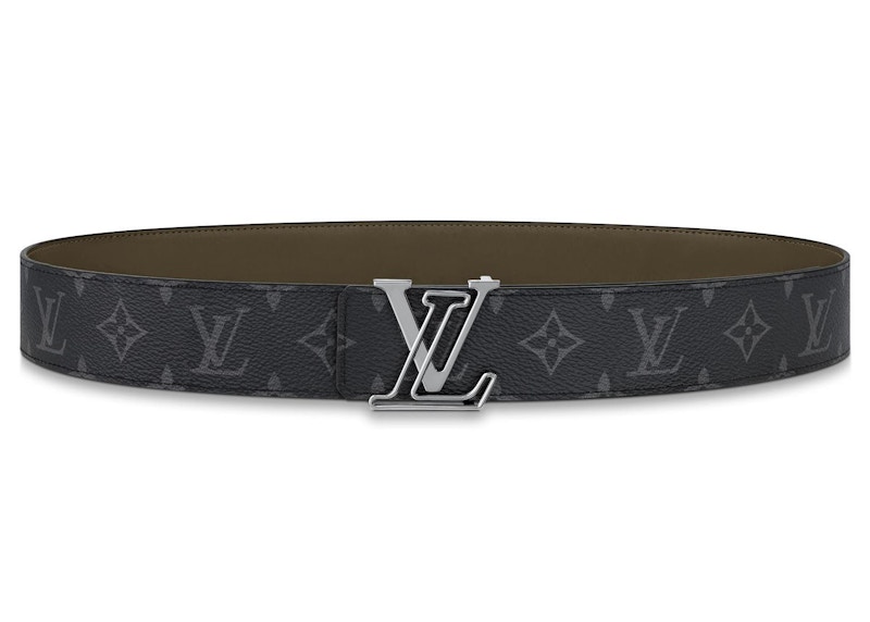 Louis Vuitton LV Line Reversible Belt Monogram Eclipse 40MM Grey/Khaki ...