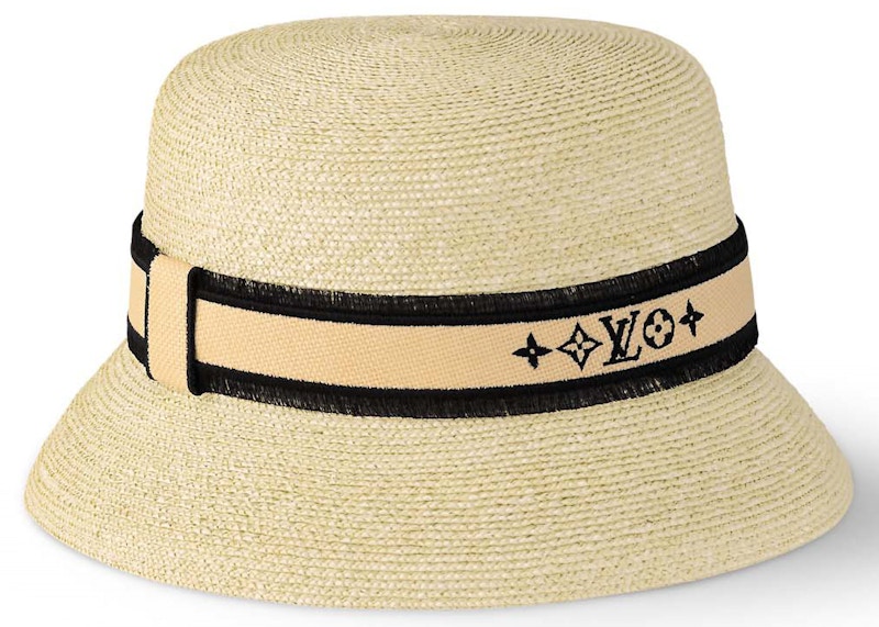 Louis Vuitton LV Straw Bucket Hat Natural in Straw - US