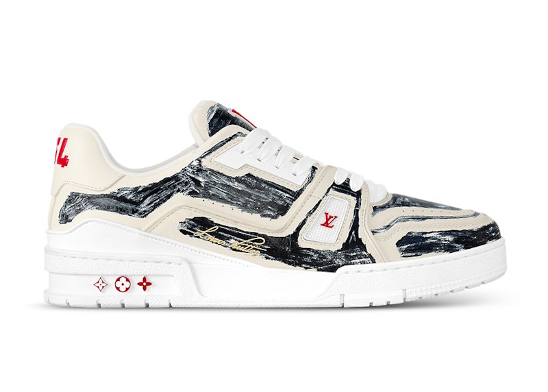 Louis Vuitton LV Trainer Beige Black Colored Men's - 1ABLWF - US