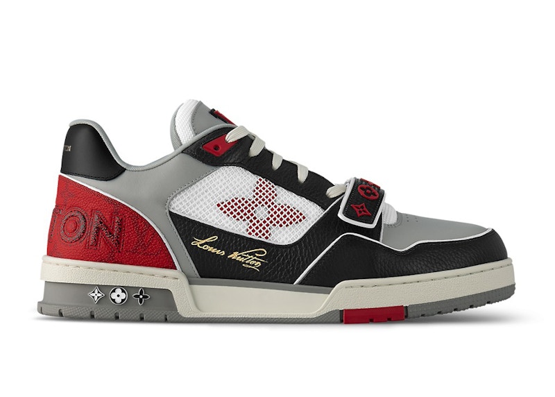 Louis Vuitton LV Trainer Black Red Monogram Flower Men's - 1AC4ZW - US