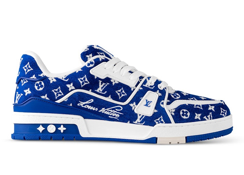 Louis Vuitton LV Trainer Blue Monogram Textile Men's - 1ABFRP - US