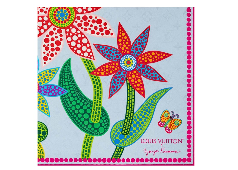 Louis Vuitton LV x YK Flowers Square 45 Blue in Silk - US