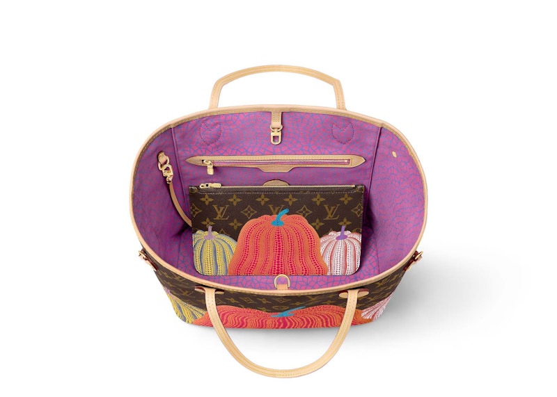 Louis Vuitton LV x YK Neverfull MM Pumpkin Print in Monogram Coated ...