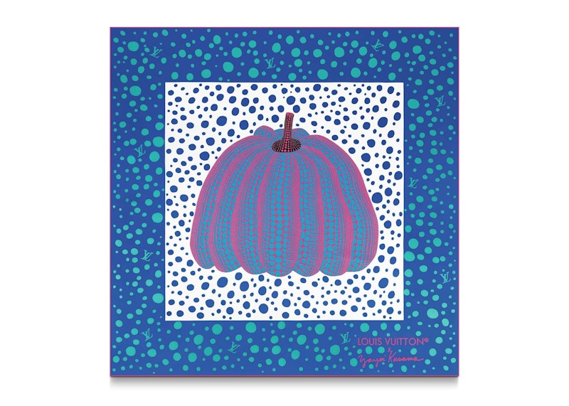 Louis Vuitton LV x YK Pumpkin Square 90 Blue in Silk - JP