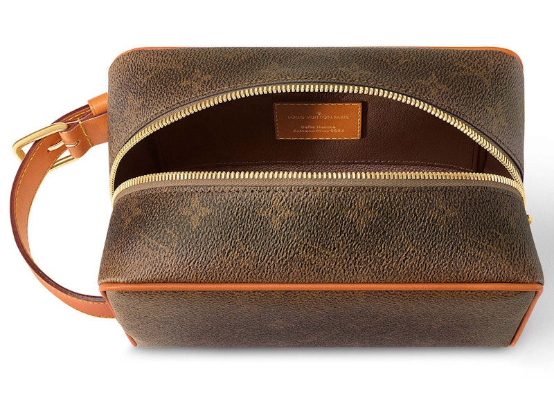 Louis Vuitton Locker Dopp Kit Monogram Dust in Canvas with Gold-tone - US