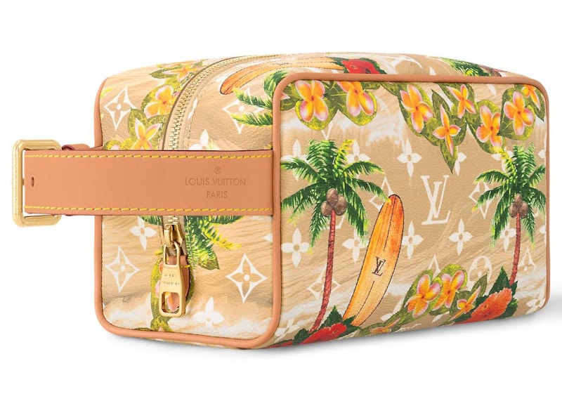 Louis Vuitton Locker Dopp Kit Monogram Surfin' Sand in Canvas with Gold ...