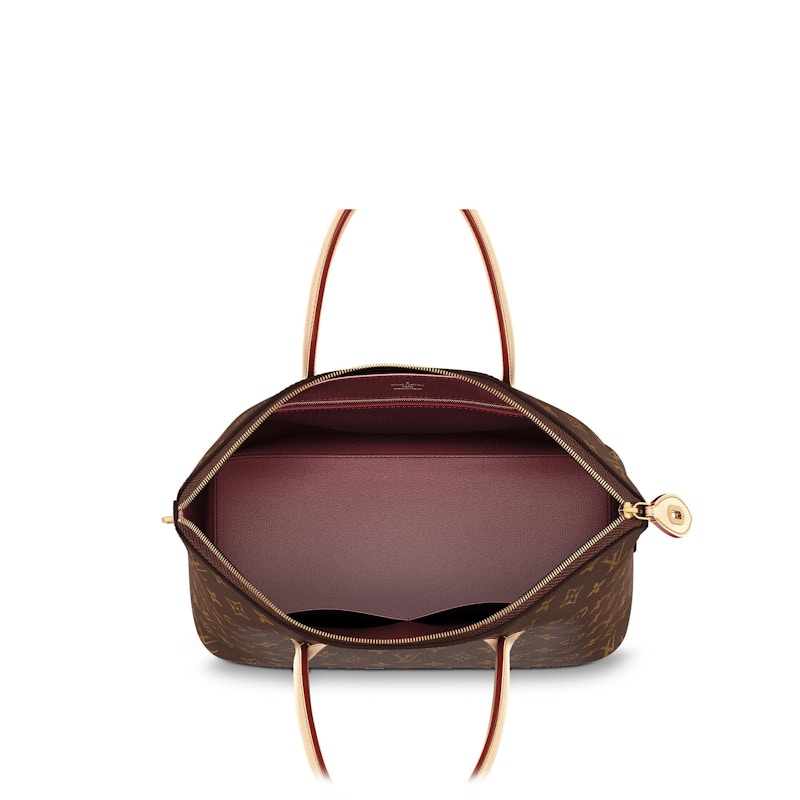 Louis Vuitton Lockit Monogram MM Brown Burgundy in Canvas/Leather with ...