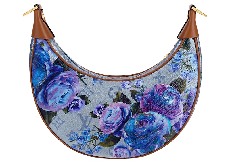 Louis Vuitton Loop Bag Floral Pattern Blue in Coated Canvas/Leather ...