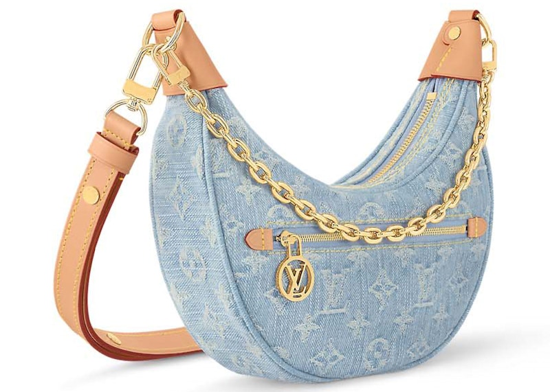 Louis Vuitton Loop Sky Blue Denim in Cotton with Gold-tone - US