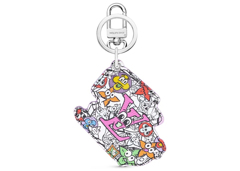 Louis Vuitton MNG Comics Bag Charm & Key Holder Multicolored in Leather ...