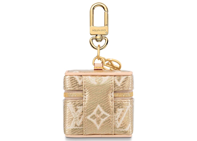 Louis Vuitton Micro Vanity Bag Charm Gold in Monoglam Canvas/Leather ...