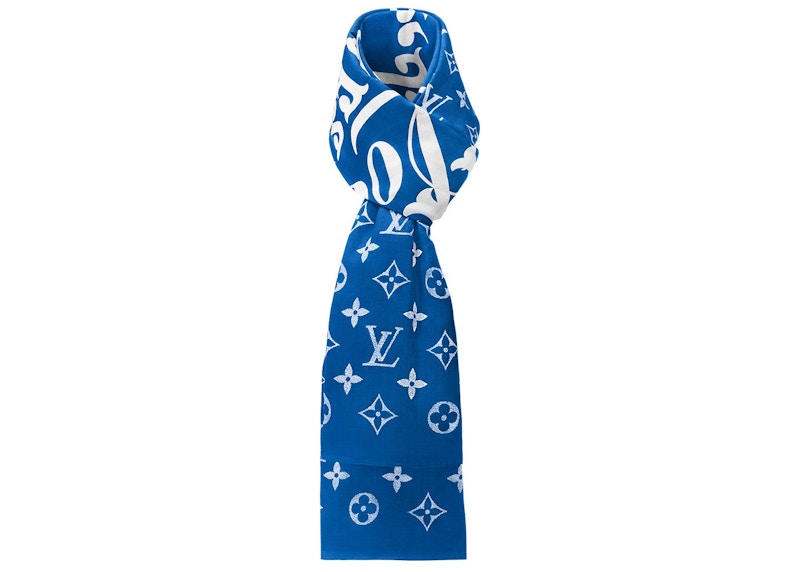 Louis Vuitton Monogram Colours Stole Blue in Silk - US