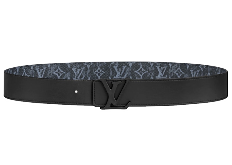 Louis Vuitton Monogram Pastel Noir Canvas LV Shape 40MM Reversible Belt ...