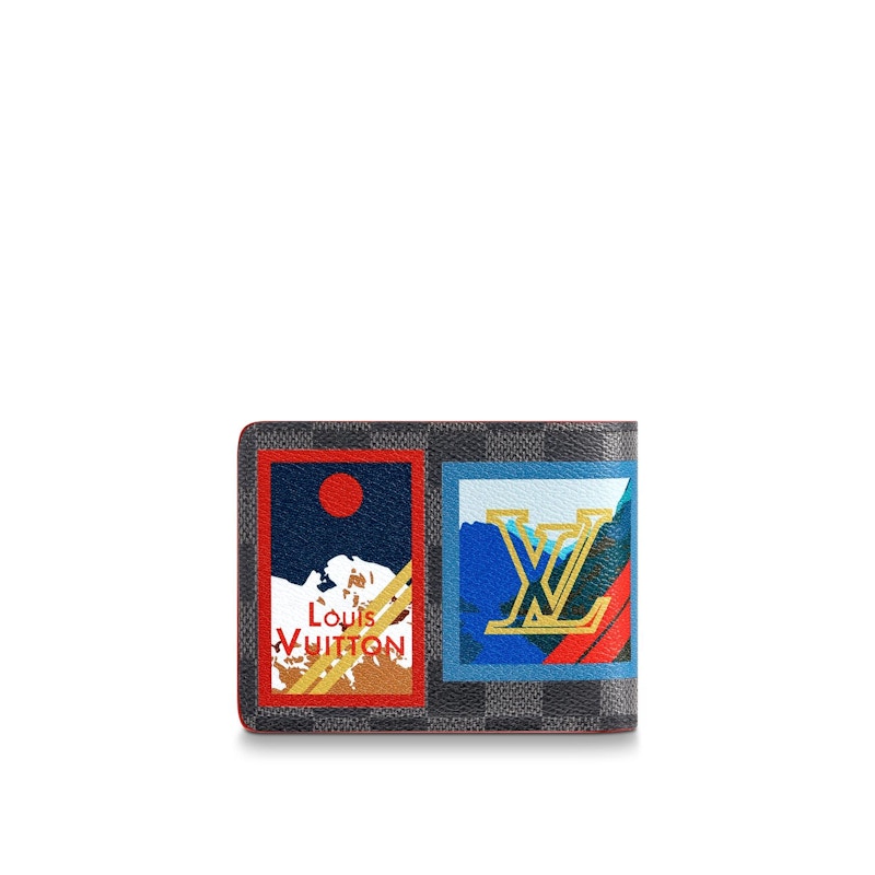 Louis Vuitton Multiple Wallet Damier Graphite Alps in Coated Canvas ...