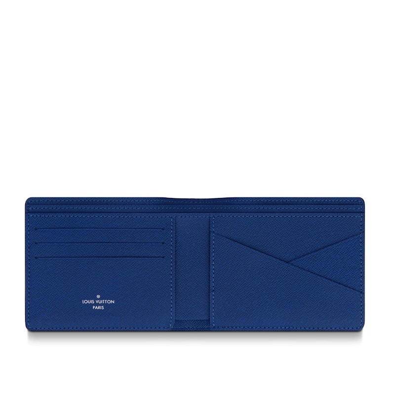 Louis Vuitton Multiple Wallet Monogram Pacific Taiga Blue in Taiga ...