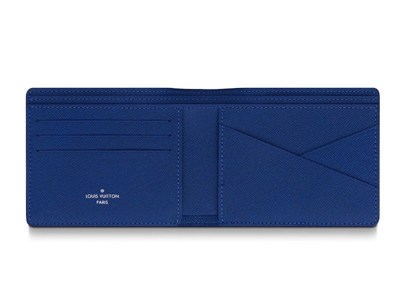 Louis Vuitton Multiple Wallet Navy Blue in Monogram Coated Canvas/Taiga ...