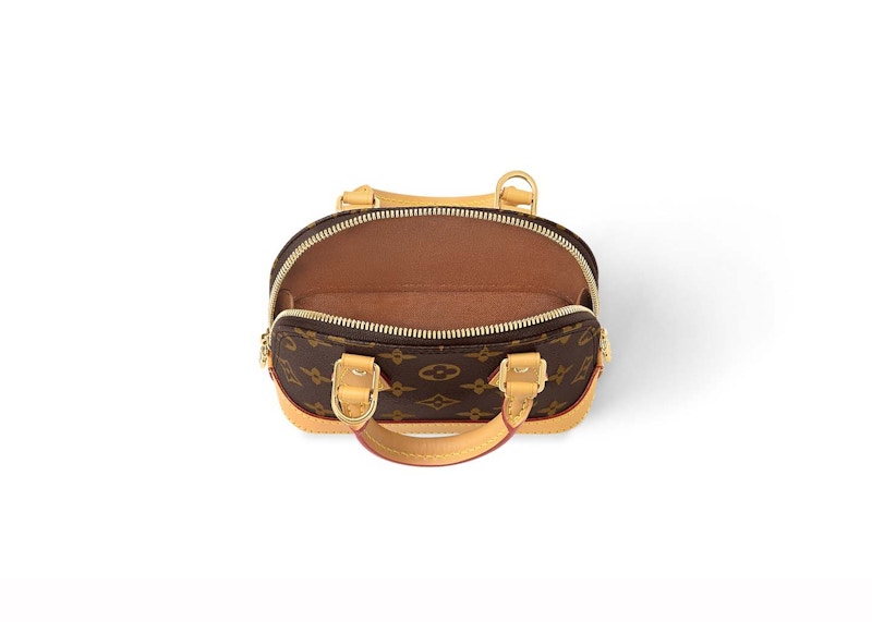 Louis Vuitton Nano Alma Monogram in Coated Canvas with Gold-tone - US