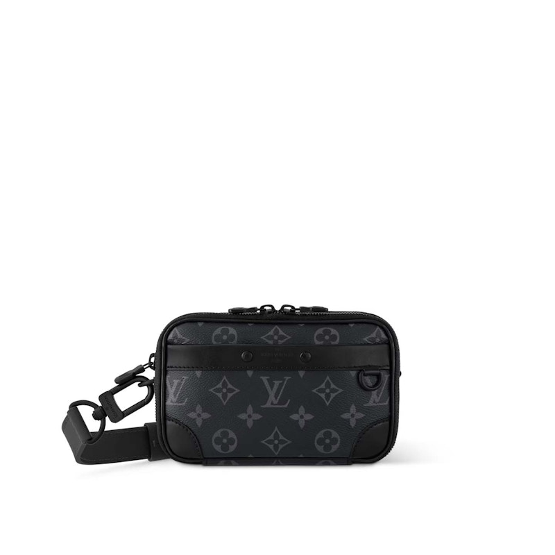 Louis Vuitton Nano Alpha Monogram Eclipse in Coated Canvas with Black ...