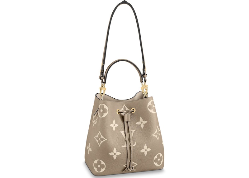 Louis Vuitton Neonoe MM Tourterelle/Creme in Cowhide Leather with Gold ...