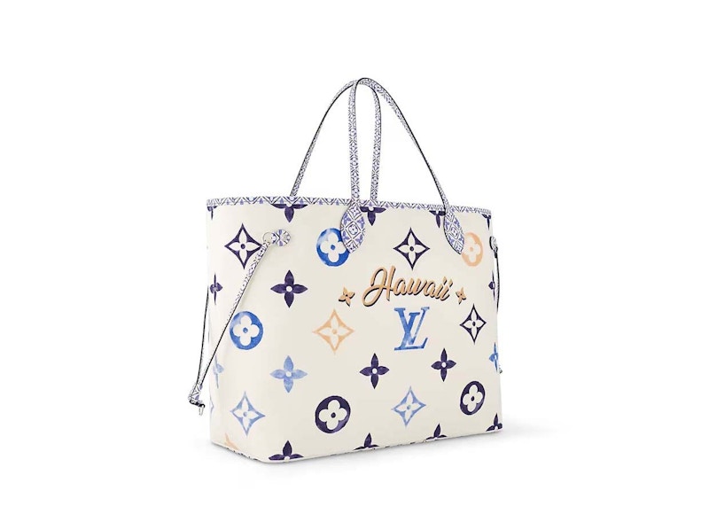 Louis Vuitton Neverfull GM Blue in Coated Canvas with Gold-tone - US