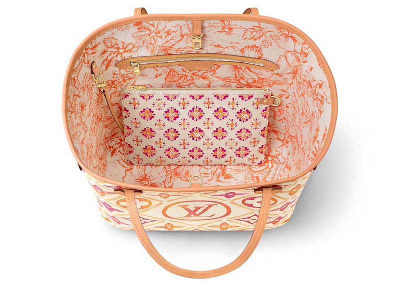 Louis Vuitton Neverfull MM Coral in Canvas with Gold-tone - US