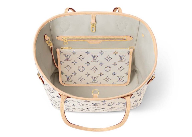 Louis Vuitton Neverfull MM Multicolor Beige in Jacquard Fabric with ...