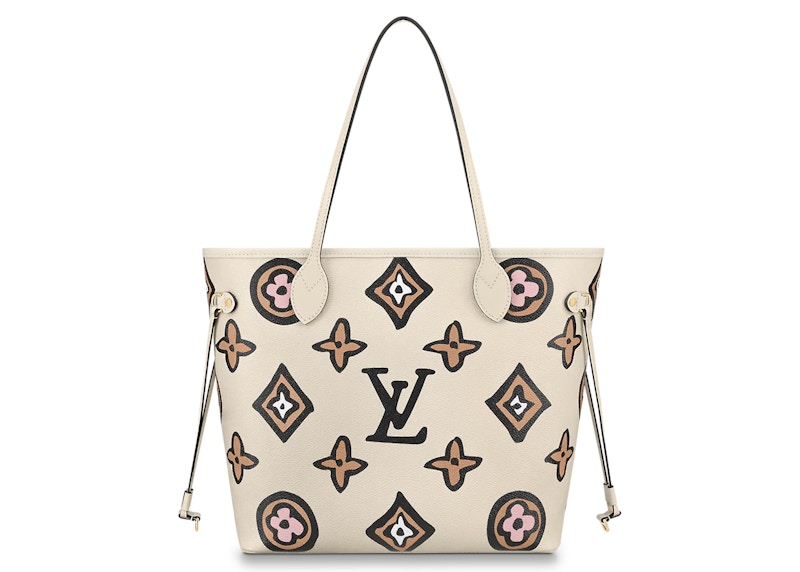 Louis Vuitton Neverfull MM Wild at Heart Cream/Multi in Coated Canvas ...