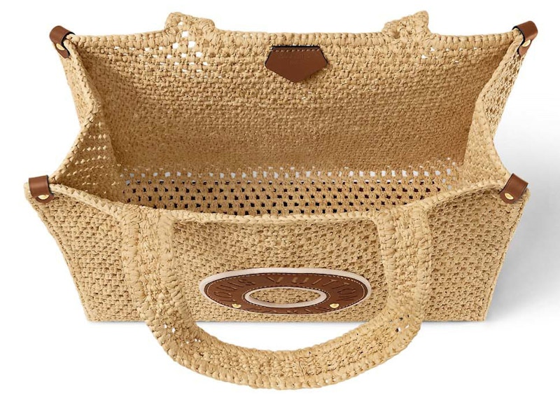 Louis Vuitton OnTheGo MM Natural/Tan in Raffia with Gold-tone - US