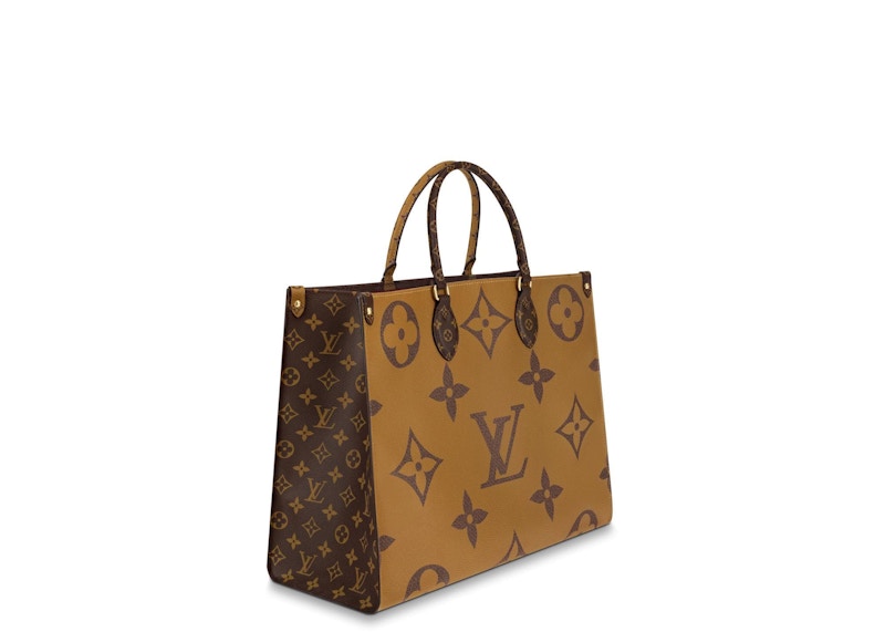 Louis Vuitton Onthego Monogram Giant Reverse Brown in Coated Canvas ...