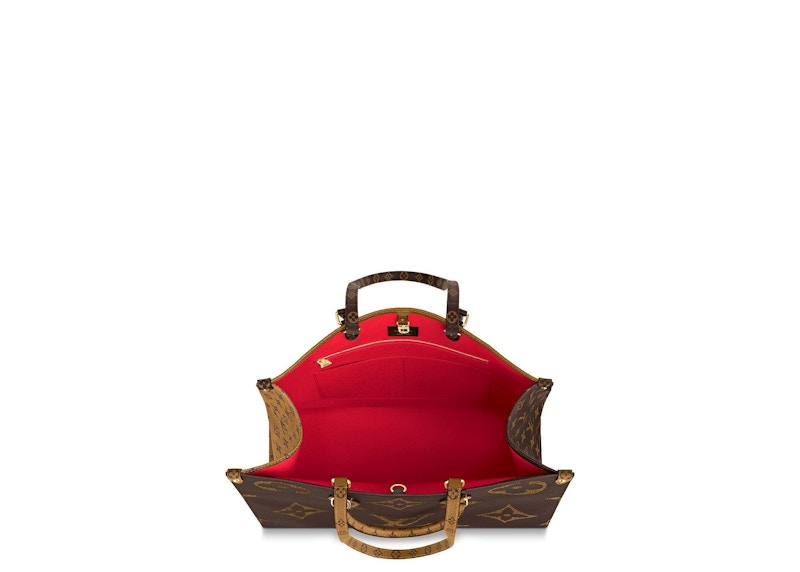 Louis Vuitton Onthego Monogram Giant Reverse Brown in Coated Canvas ...