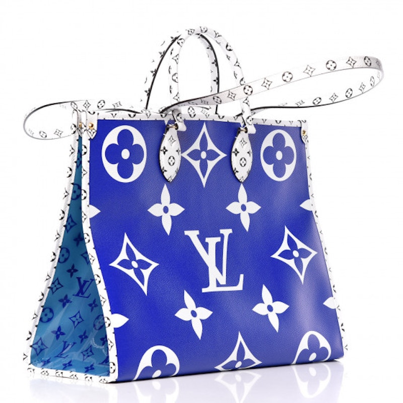 Louis Vuitton Onthego Monogram Giant Santa Monica Blue in Coated Canvas ...