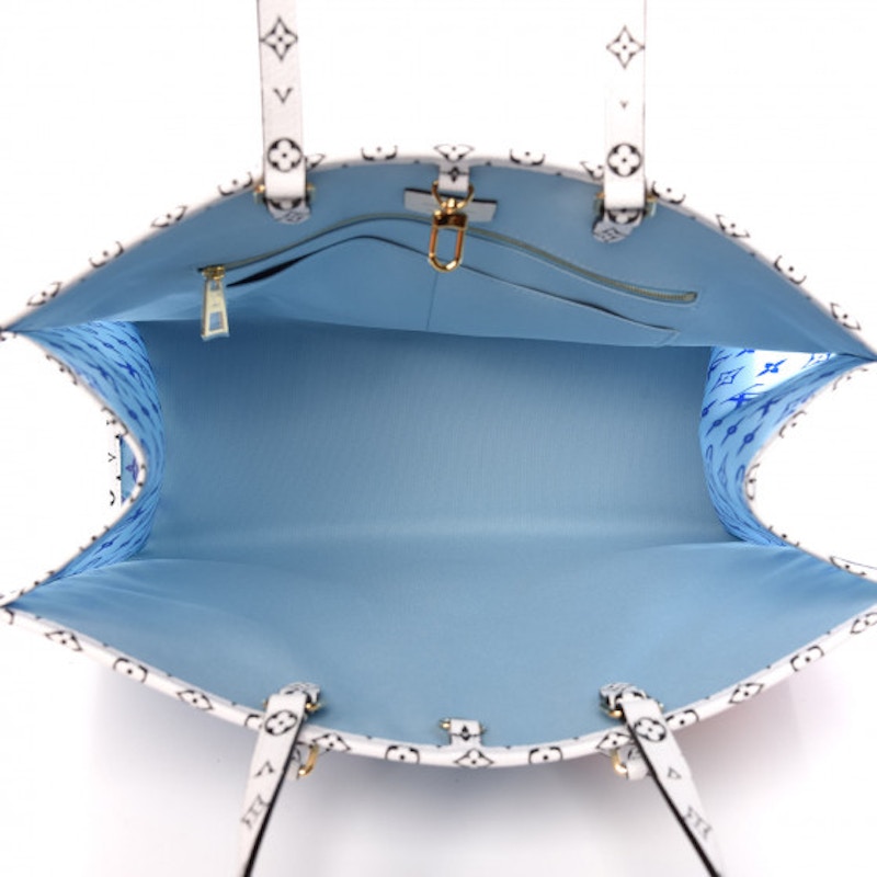 Louis Vuitton Onthego Monogram Giant Santa Monica Blue in Coated Canvas ...