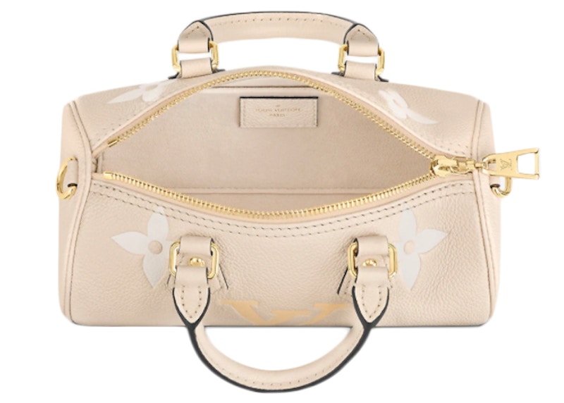 Louis Vuitton Papillon BB Cream/Saffron in Embossed Grained Cowhide ...