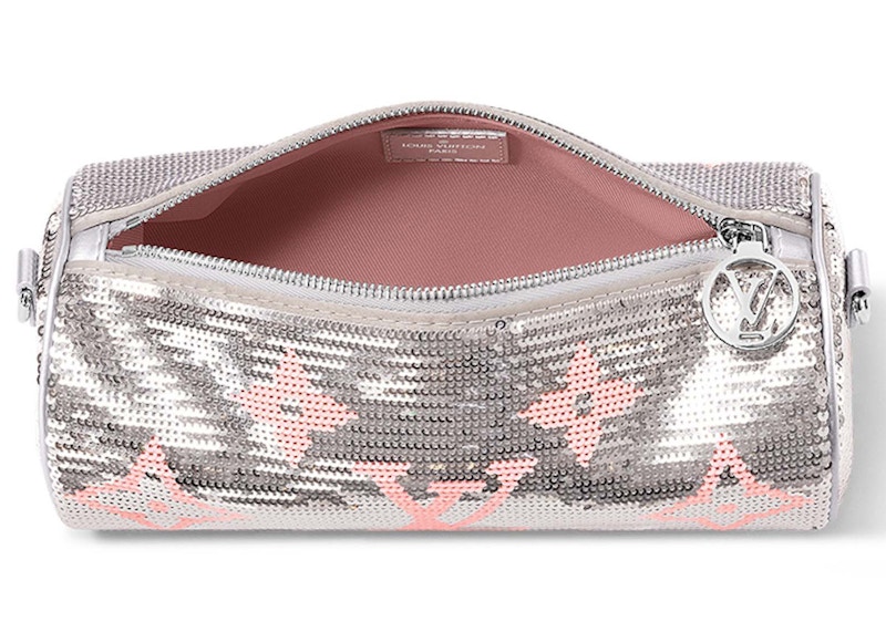 Louis Vuitton Papillon Pouch Silver Pink in Sequins on Satin with ...