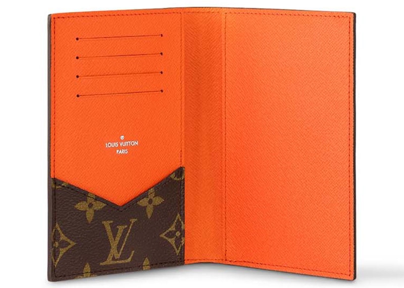 Louis Vuitton Passport Cover Colormania Orange in Monogram Macassar ...