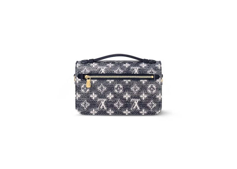 Louis Vuitton Pochette Metis East West Blue in Monoglam Coated Canvas ...